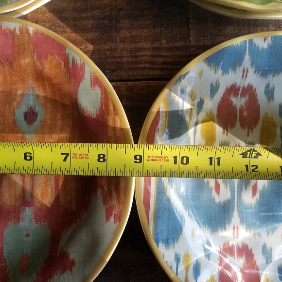 Pottery Barn | Dining | Pottery Barn Ikat Plate Green Blue | Poshmark